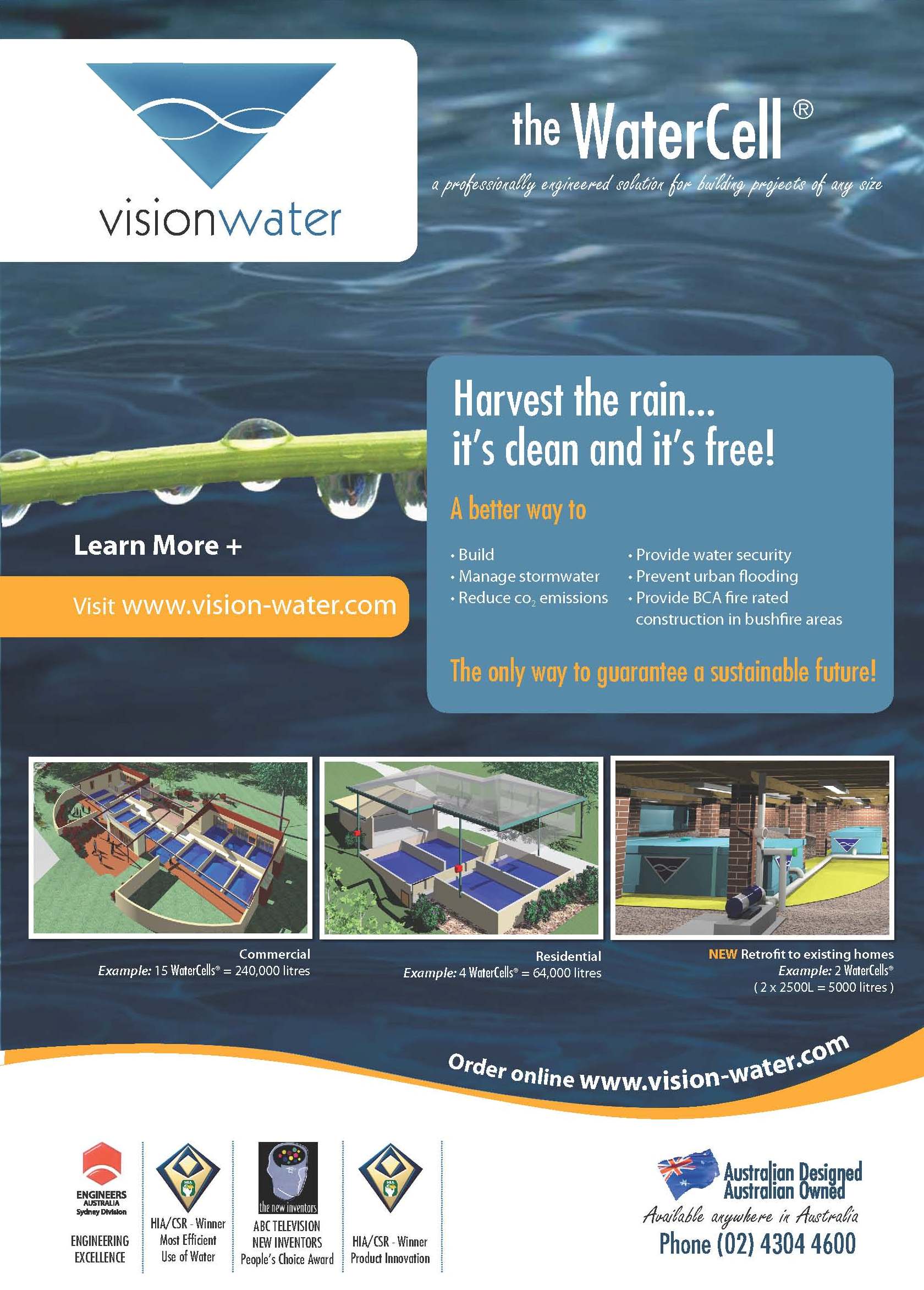 Vision Water | Water Storage Systems | The WaterCell